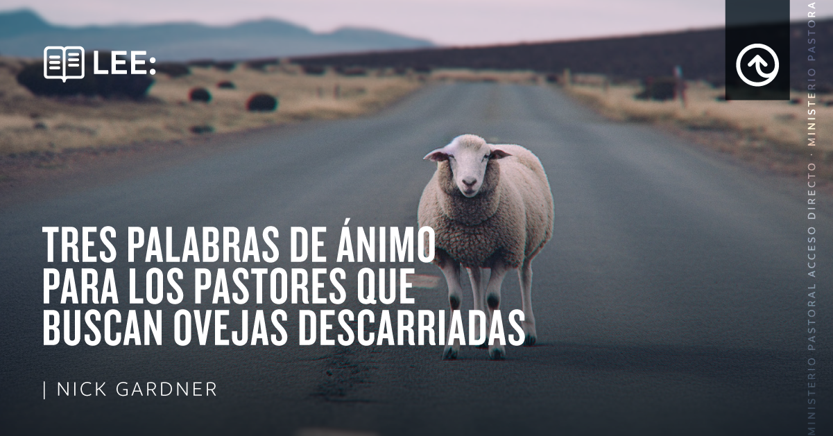 Tres palabras de ánimo para los pastores que buscan ovejas descarriadas